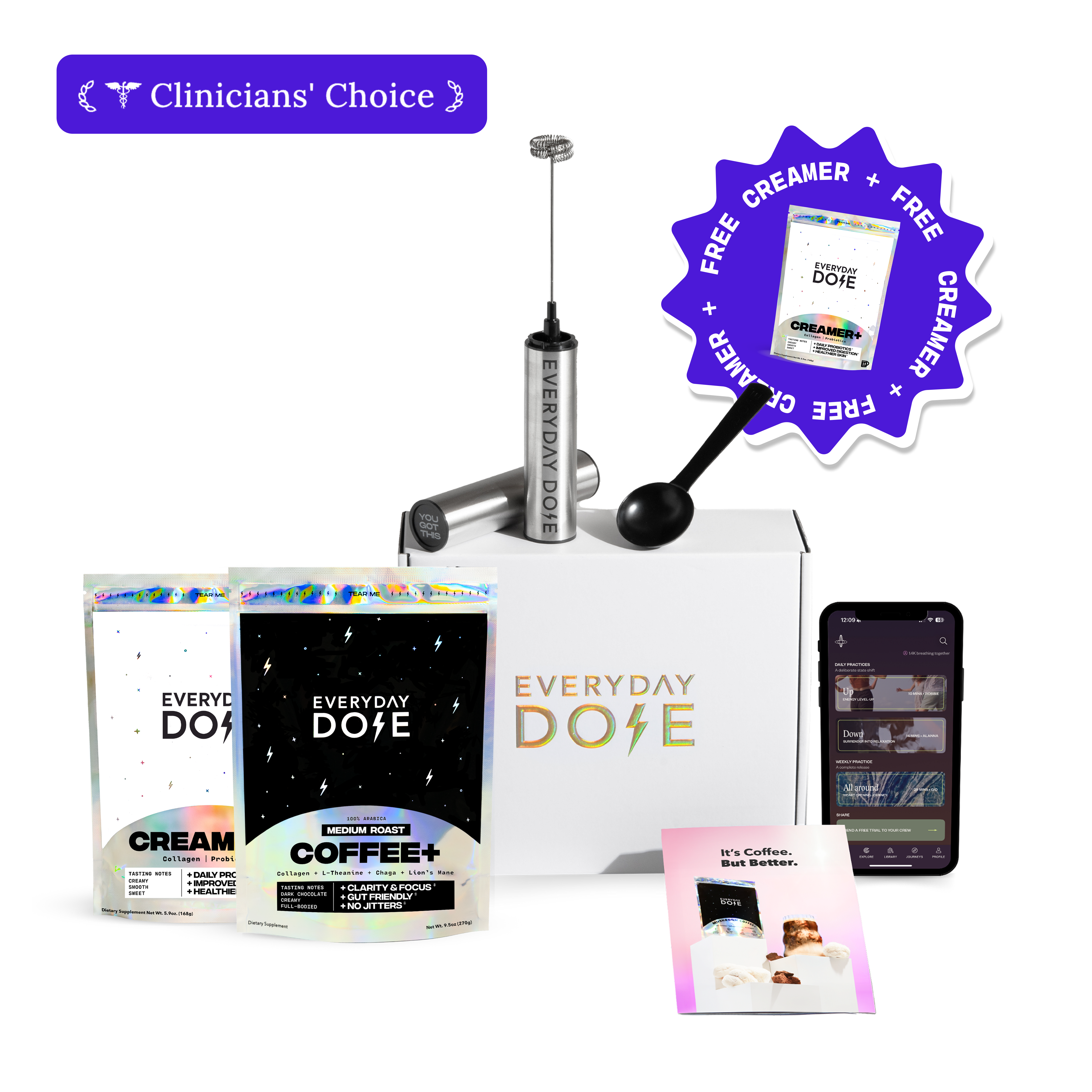 30 Servings of Coffee+ Medium Roast + FREE Starter Kit – Everyday Dose
